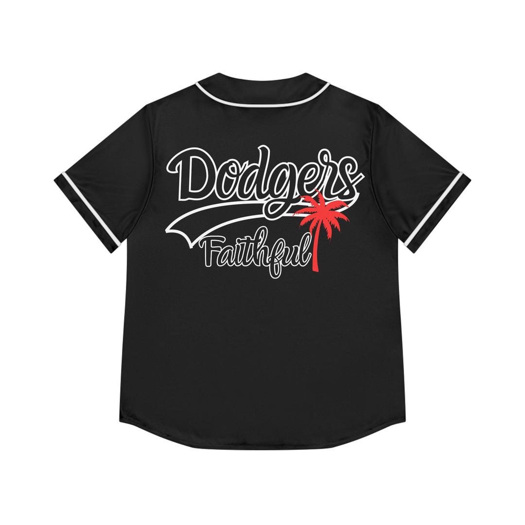 Dodgers Faithful Blackout Baseball Jersey, LA Baseball Fan Apparel ...