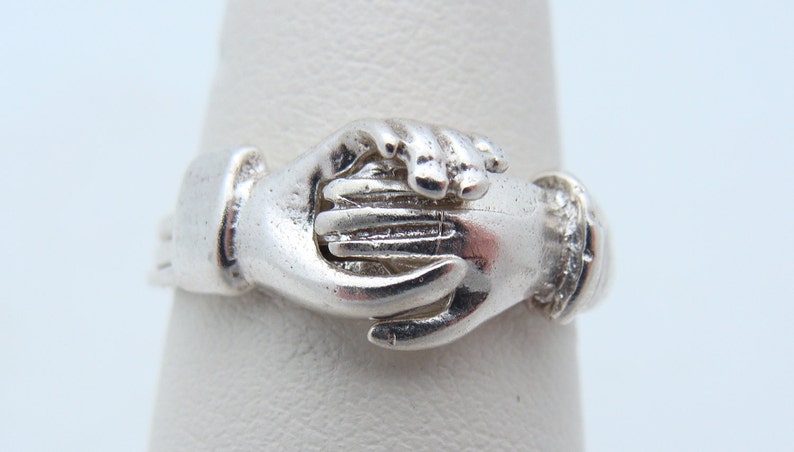 Gimmal 'betrothal' Ring - Sterling Silver - Etsy