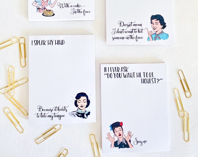 Witty Women Who Problem Solve Notepads Retro Housewife Humor - Etsy