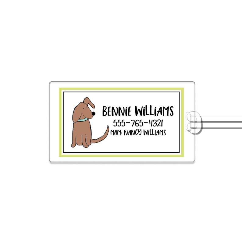 Pet Luggage Tag Custom Made Bag Tag Dog and Cat | Etsy