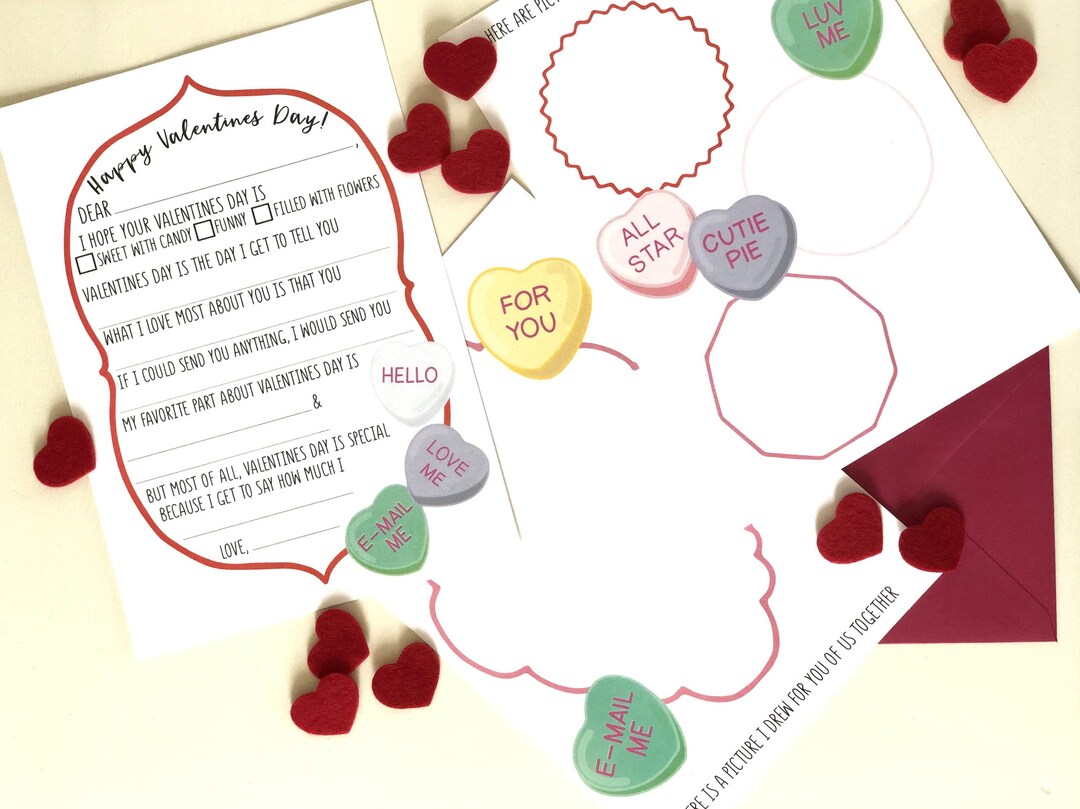 Valentine's Day Fill-in Love Letter Set – Kids Stationery - Etsy