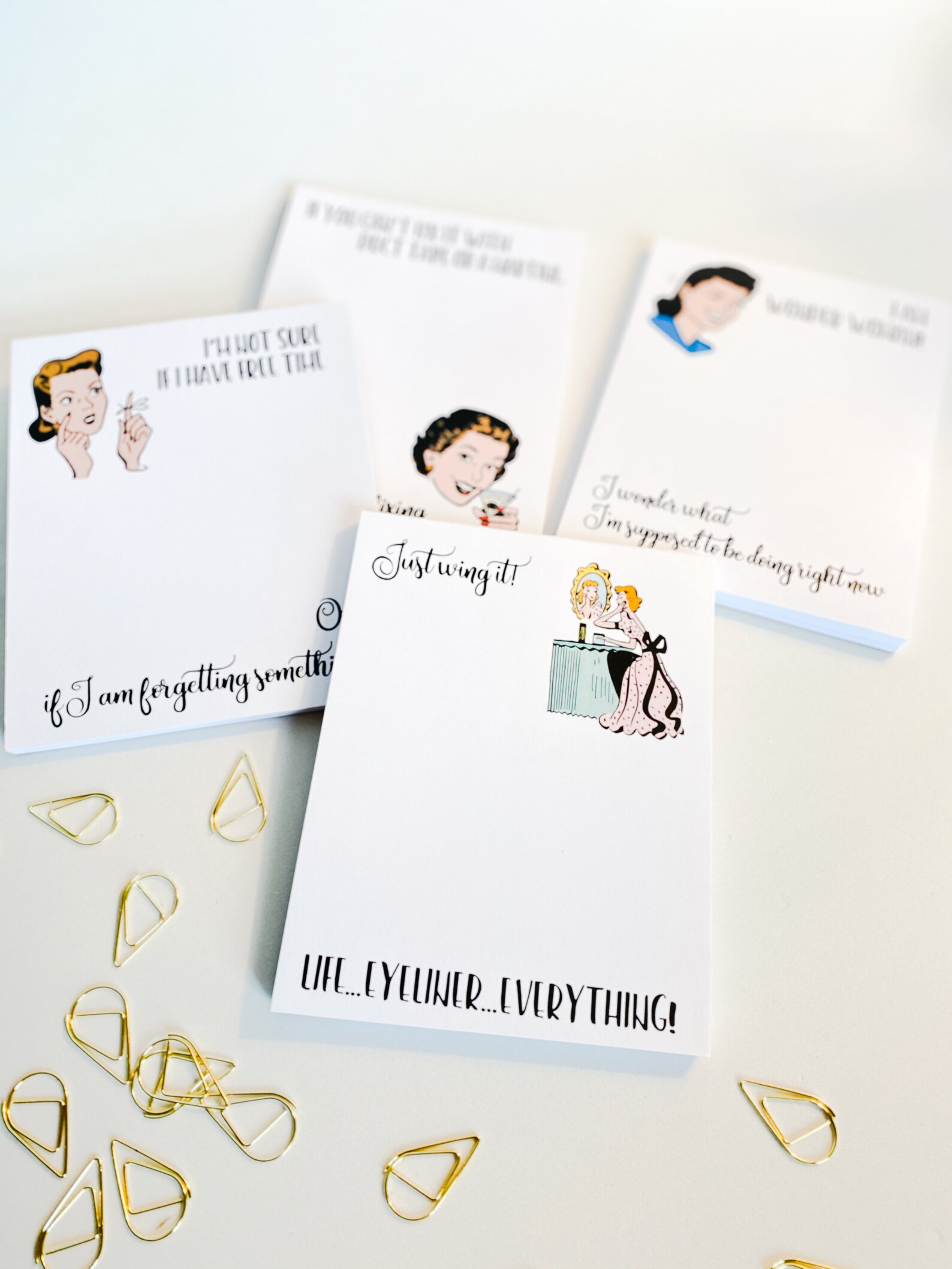 Witty Women Who Are Boss Babes Notepads Retro Housewife | Etsy