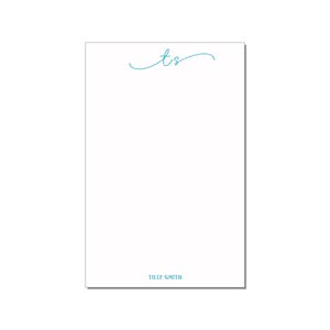 Script Initials Large Notepad Set - Personalized Stationery - Professional Correspondence ...