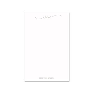 Script Initials Large Notepad - Personalized Stationery - Professional Correspondence ...