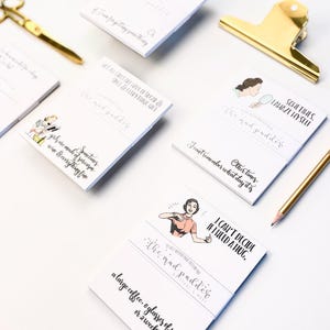 Witty Women Who Can't Decide Notepads - Retro Housewife Humor - Gift ...