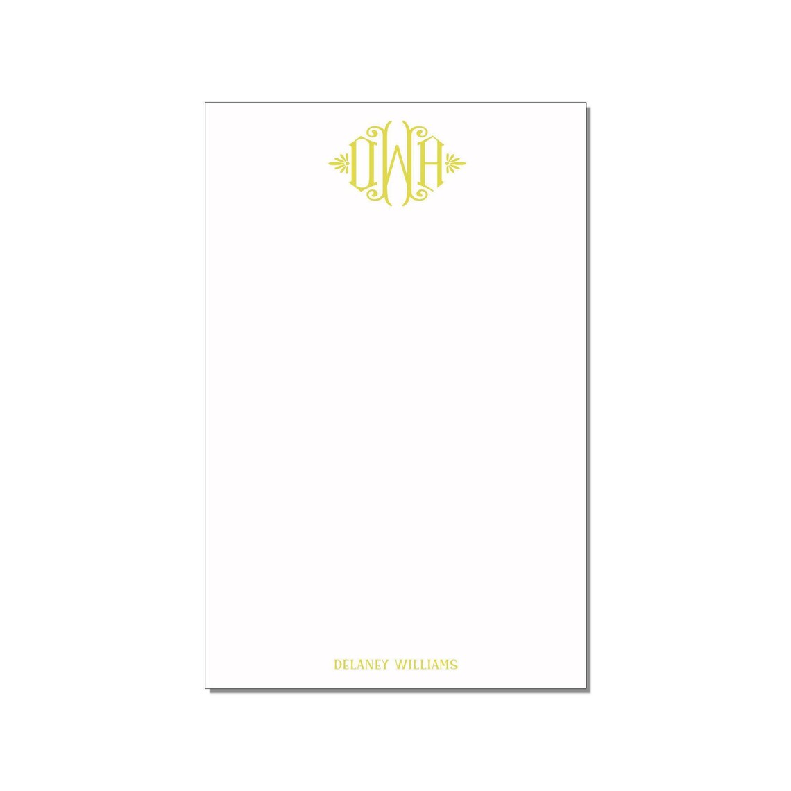 Diamond Monogram Large Notepad - Teen Girl Stationery - Professional ...