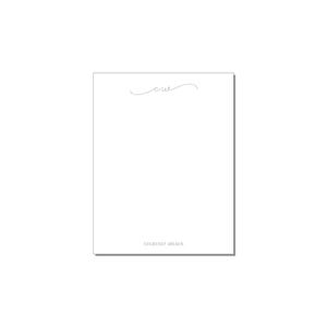 Script Initials Small Notepad - Personalized Stationery - Professional Correspondence ...