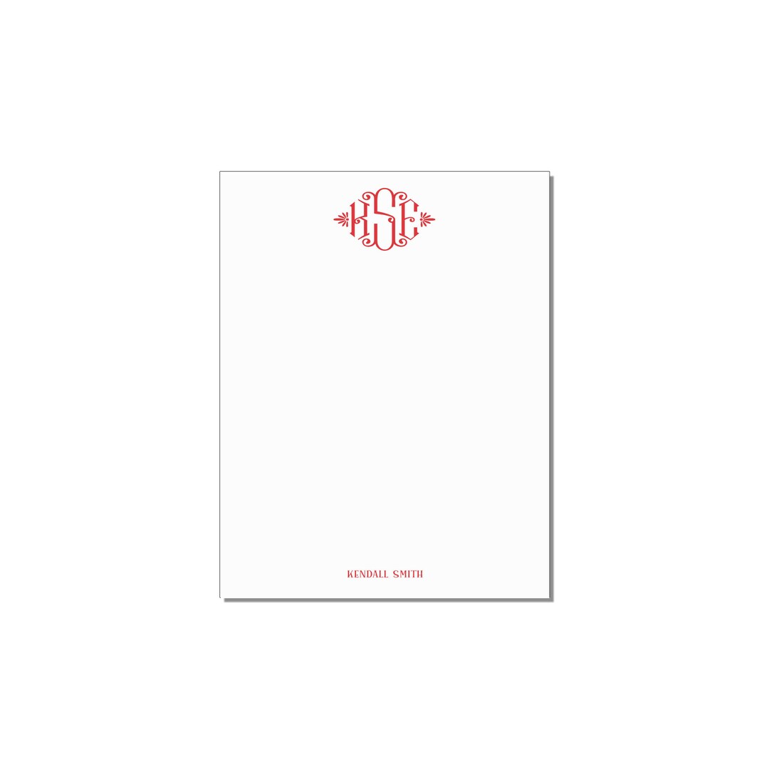 Diamond Monogram Notepad Teen Girl Stationery Professional ...