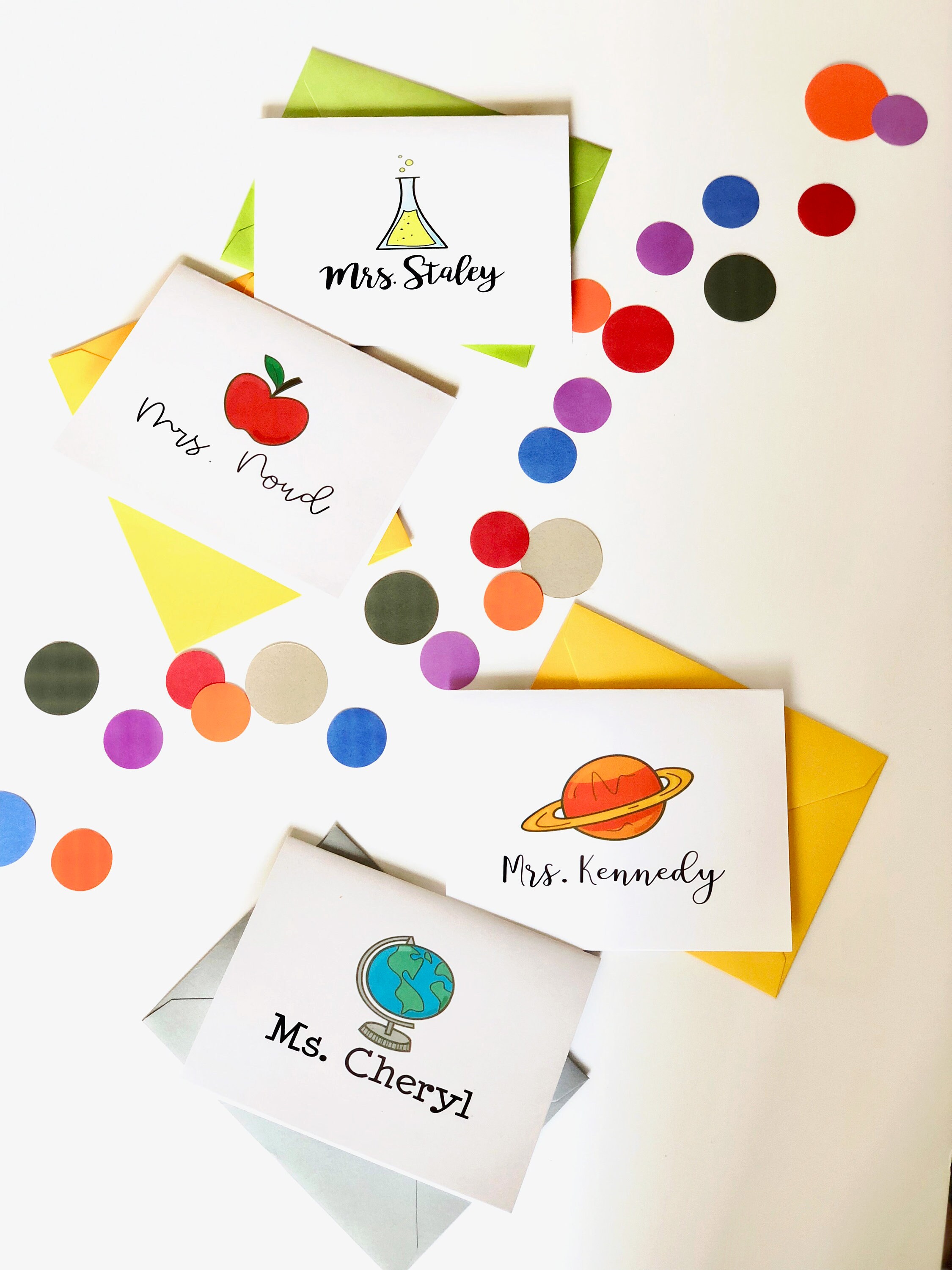 School Days Note Cards Set Personalized Gift for Teacher - Etsy