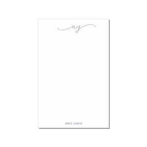 Script Initials Large Notepad - Personalized Stationery - Professional Correspondence ...