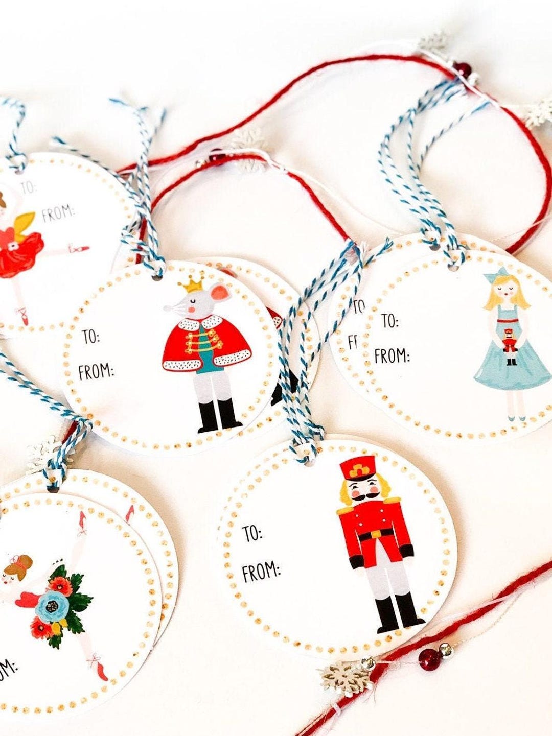 Nutcracker Gift Tags - Blank Christmas Tags - Holiday Gift Wrapping ...