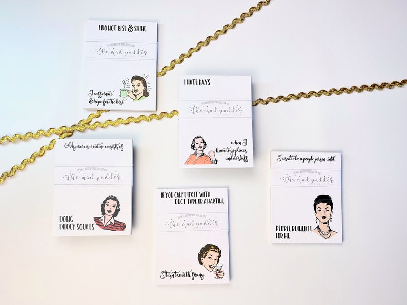 Witty Women Who Problem Solve Notepads Retro Housewife Humor - Etsy