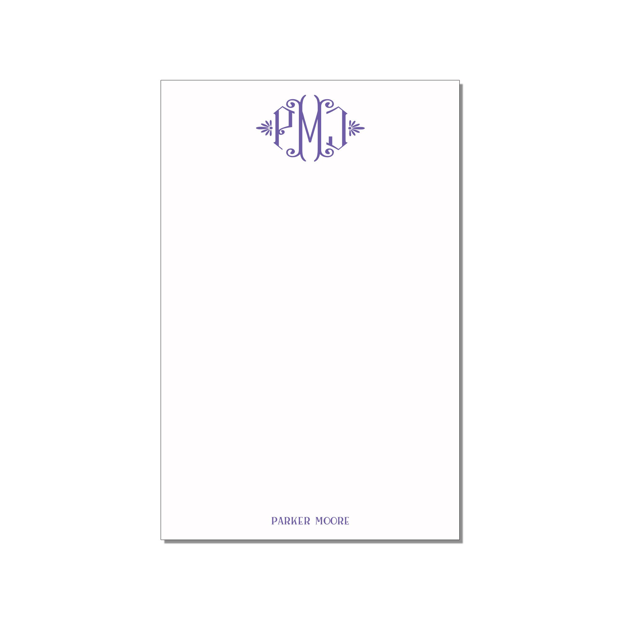 Diamond Monogram Large Notepad Teen Girl Stationery | Etsy