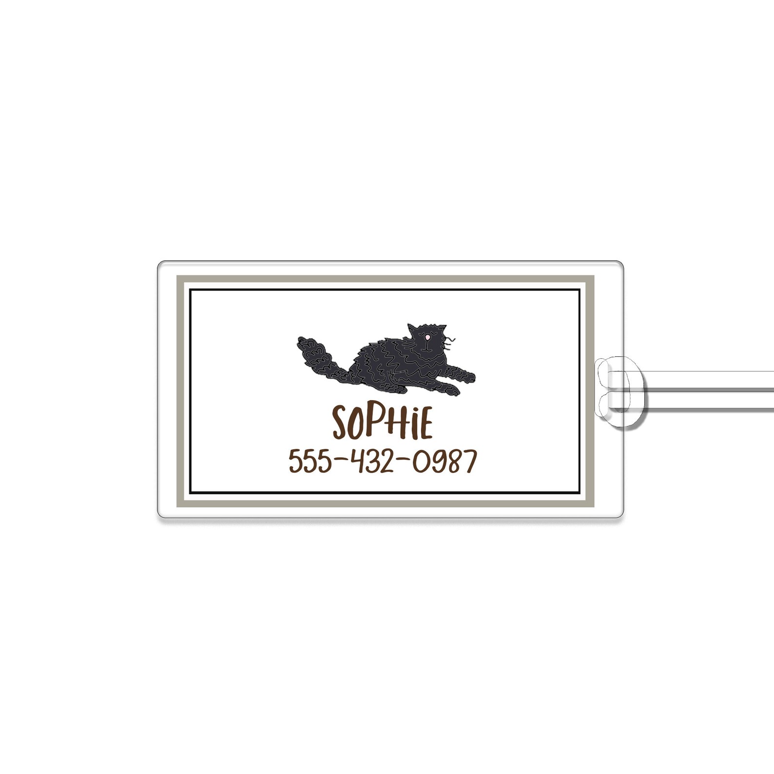 Pet Luggage Tag Custom Made Bag Tag Dog and Cat | Etsy