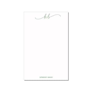 Script Initials Large Notepad Set - Personalized Stationery - Professional Correspondence ...