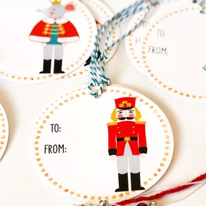 Nutcracker Gift Tags Blank Christmas Tags Holiday Gift Wrapping Ballet ...