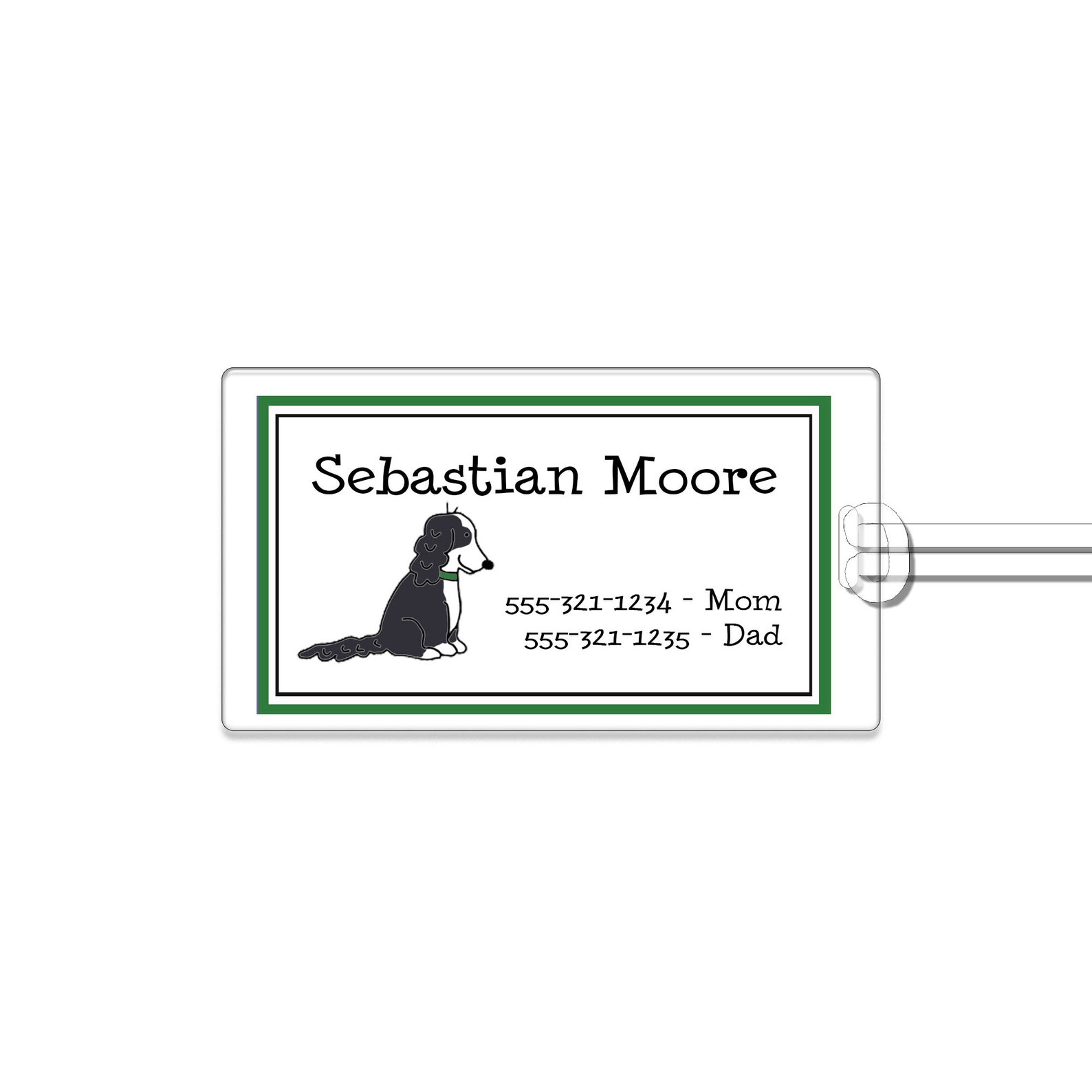 Pet Luggage Tag Custom Made Bag Tag Dog and Cat | Etsy