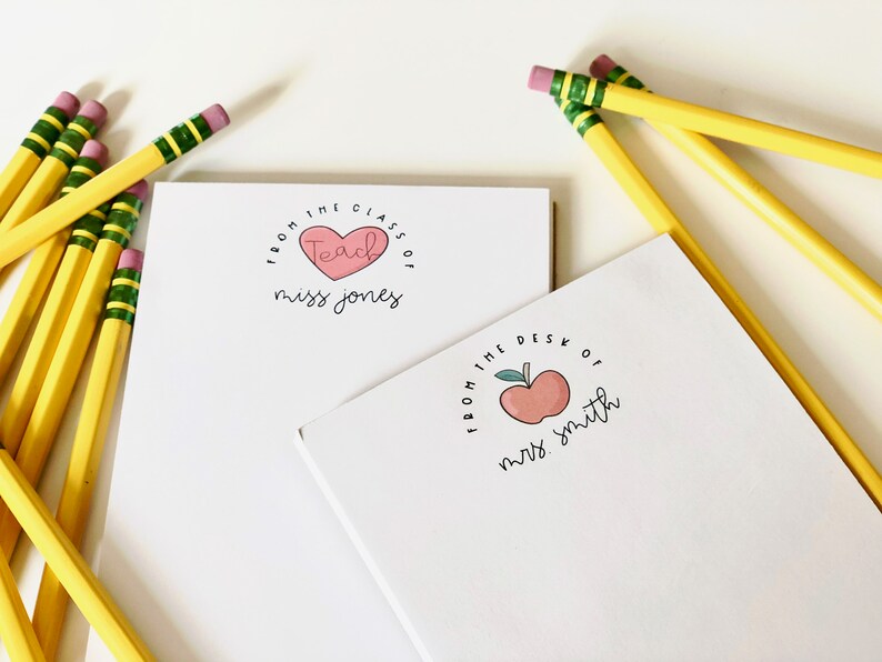 School Days Small Notepad Personalized Teacher Gifts Staff | Etsy