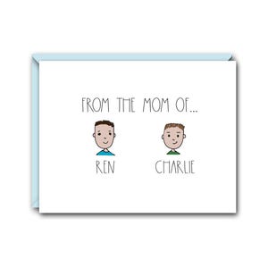 From the Mom Of... Note Cards Set - Personalized Cards for Mom - Gift ...