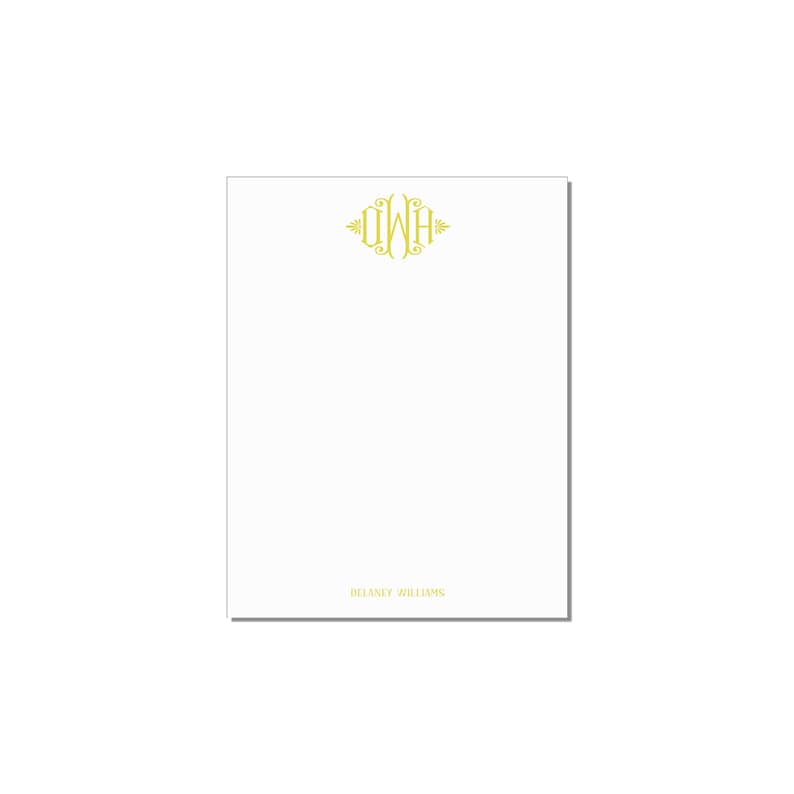 Diamond Monogram Notepad Teen Girl Stationery Professional - Etsy