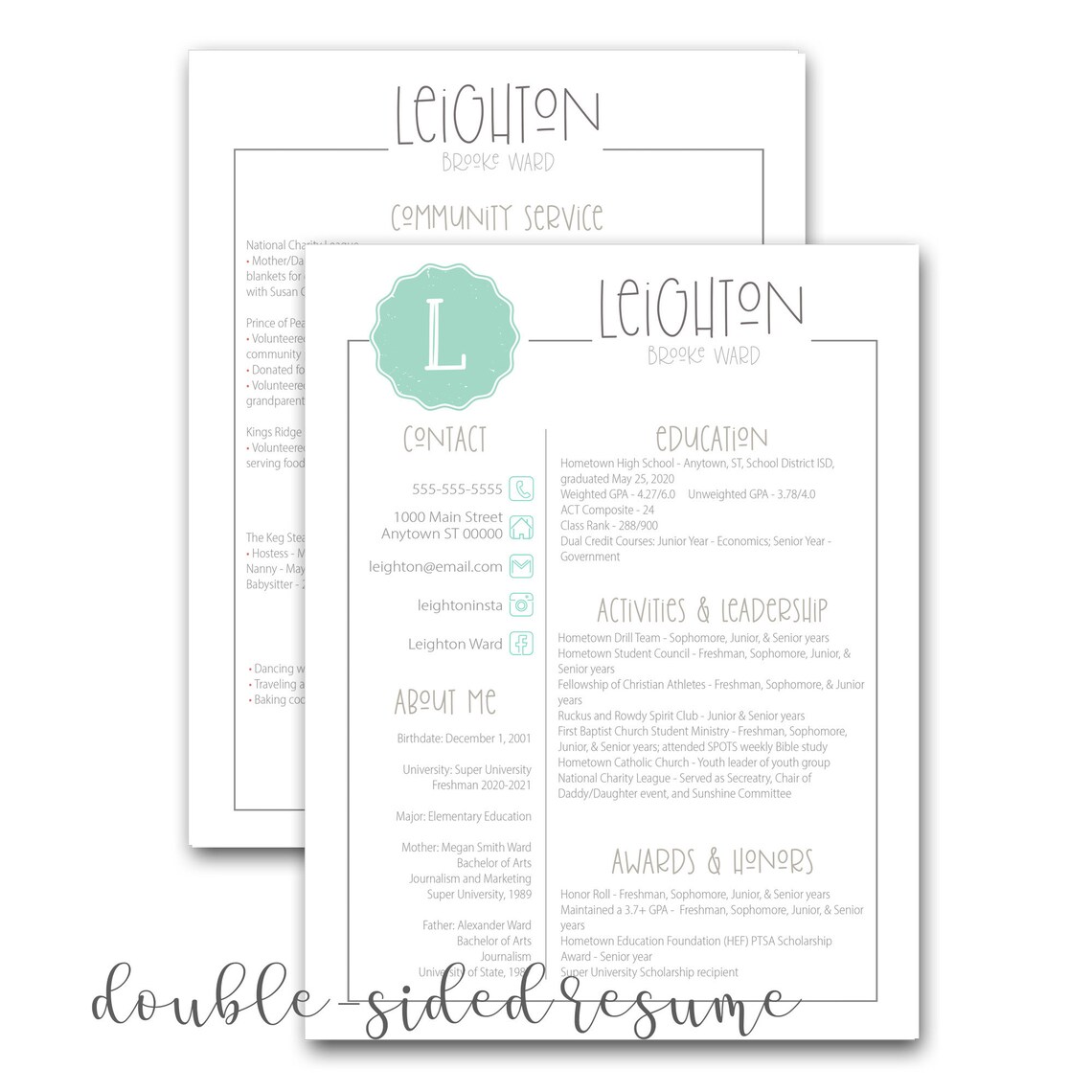 Monogram Seal Sorority Rush Packet Print and Digital Files - Etsy