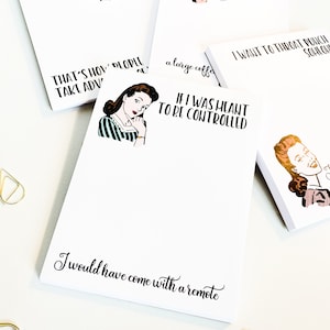Witty Women Who Are Boss Babes Notepads Retro Housewife | Etsy