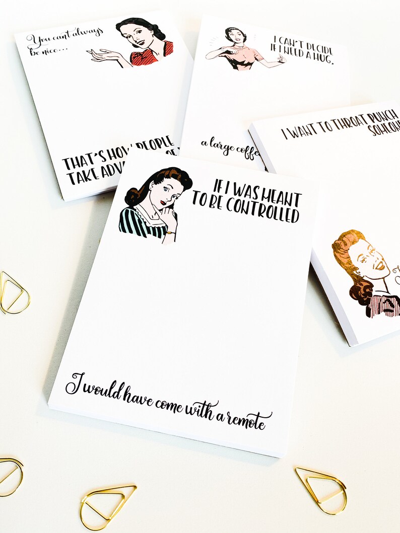 Witty Women Who Are Boss Babes Notepads Retro Housewife | Etsy