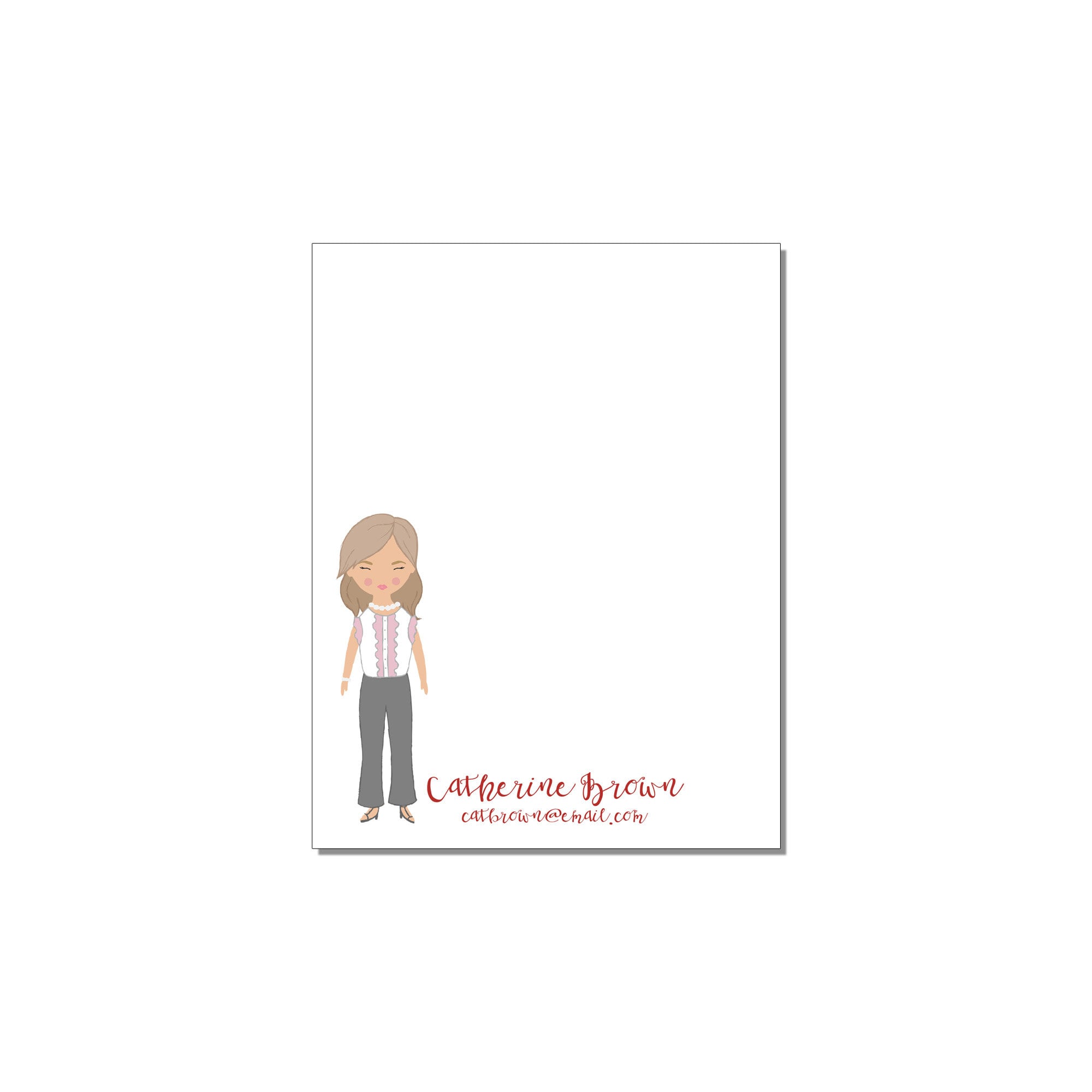 Fancy Lady Personalized Small Notepad Mini Portrait Best | Etsy