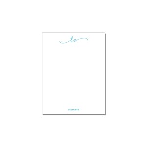 Script Initials Small Notepad Personalized Stationery Professional Correspondence Bridesmaid ...