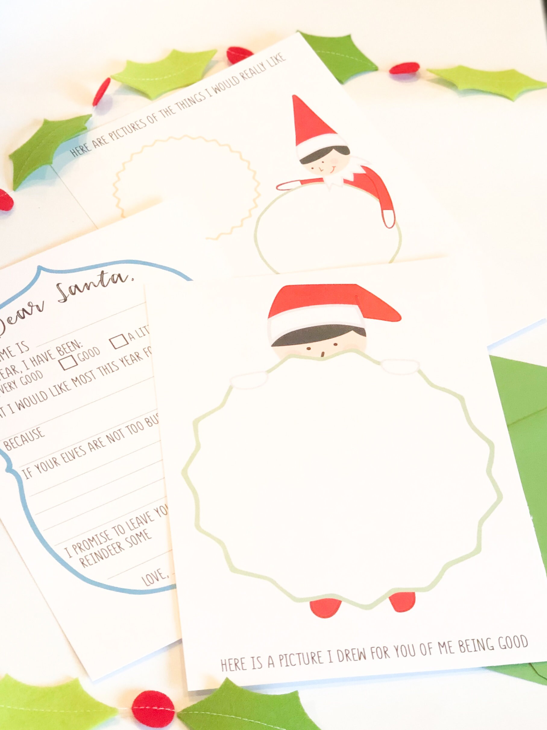Elf on the Dear Santa Letter Set Holiday Letter to Kris | Etsy