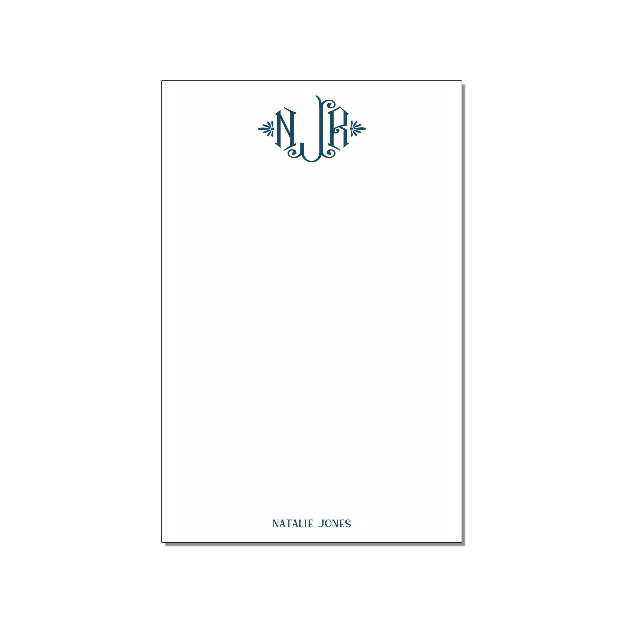 Diamond Monogram Large Notepad - Teen Girl Stationery - Professional ...