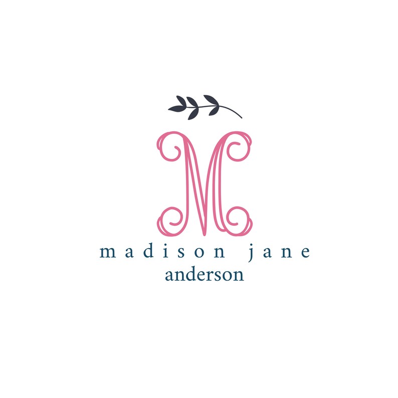 Vine Monogram With Branch Sorority Rush Packet Print and | Etsy