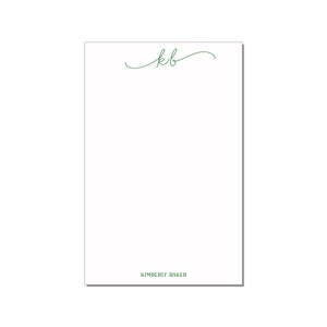 Script Initials Large Notepad Personalized Stationery - Etsy