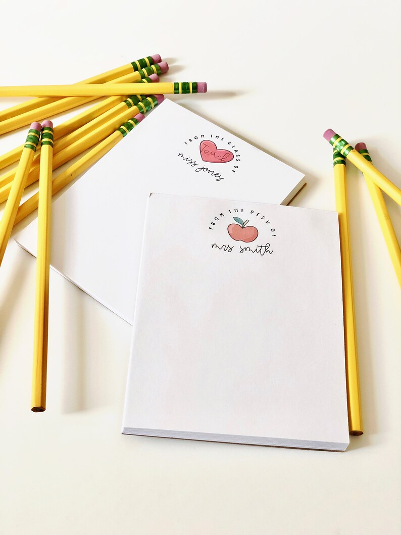 School Days Small Notepad Personalized Teacher Gifts Staff | Etsy