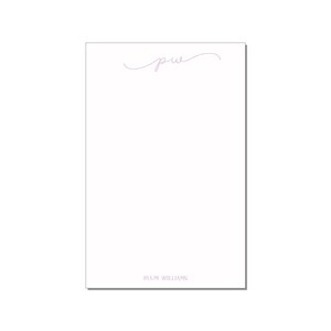 Script Initials Large Notepad - Personalized Stationery - Professional Correspondence ...