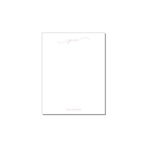 Script Initials Small Notepad Personalized Stationery Professional Correspondence Bridesmaid ...