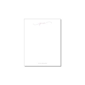 Script Initials Small Notepad - Personalized Stationery - Professional Correspondence ...