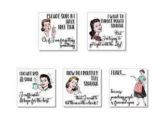 Witty Women Who Problem Solve Notepads Retro Housewife Humor Gift for ...