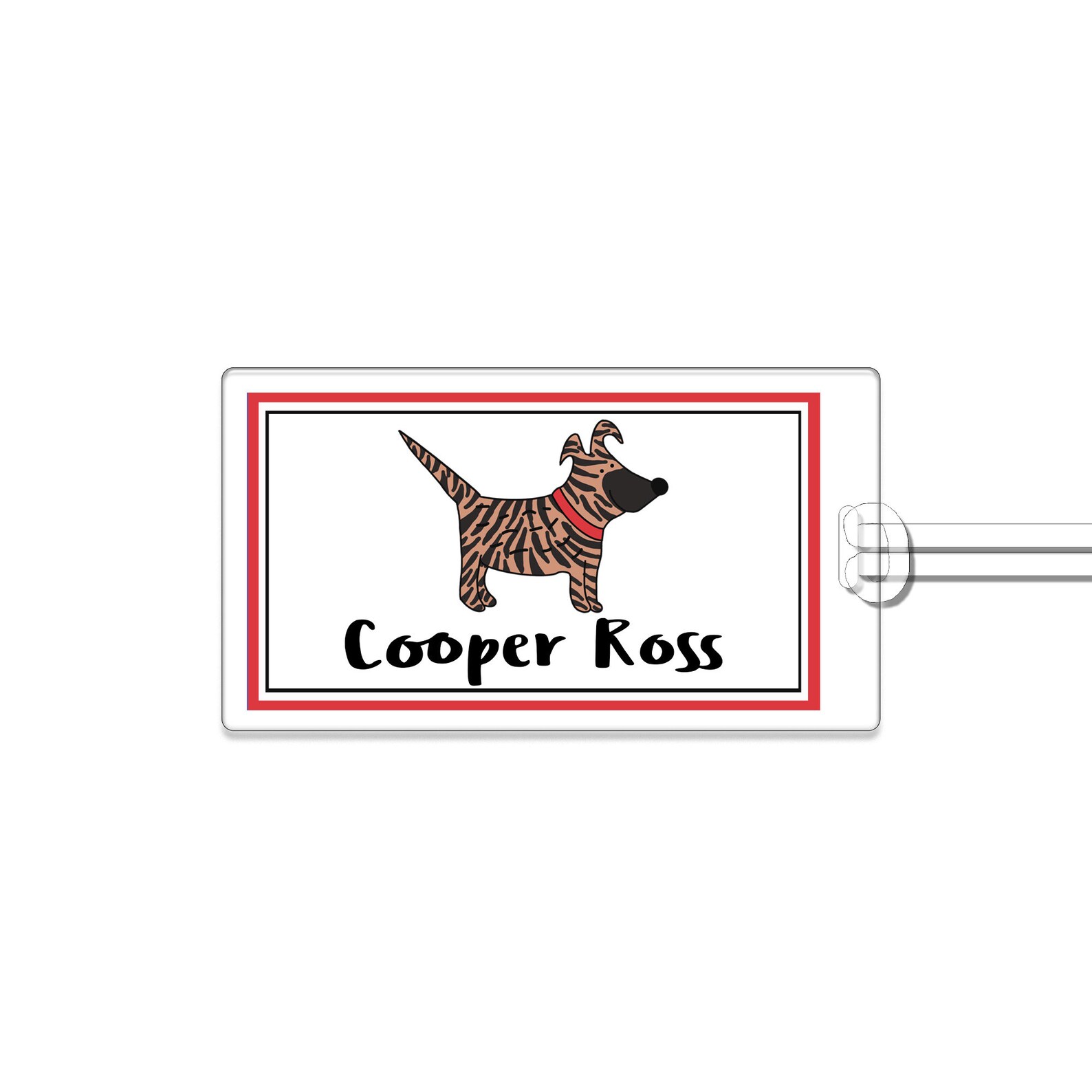 Pet Luggage Tag Custom Made Bag Tag Dog and Cat Information Doggie Day ...