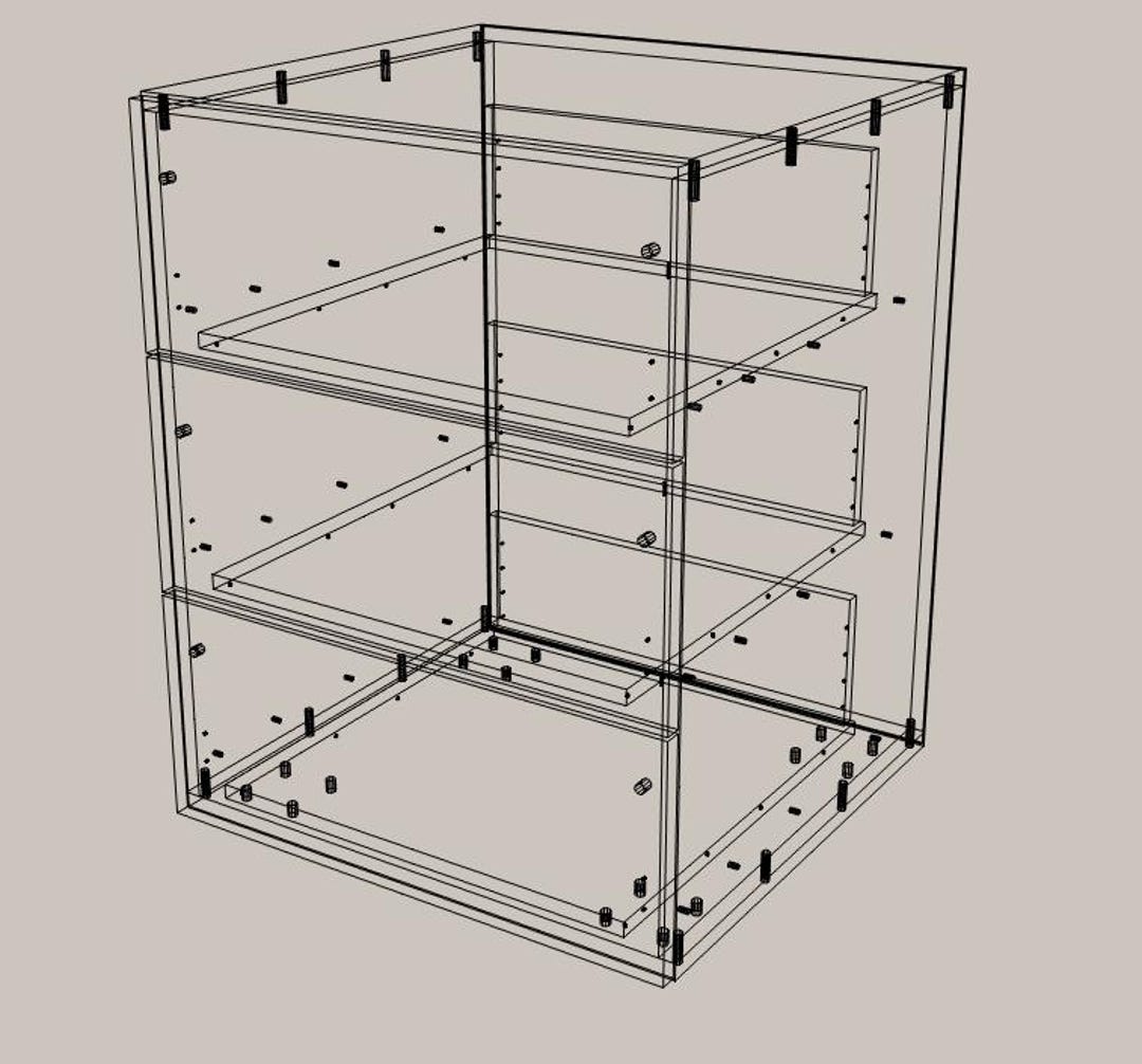 Cabinet, Kitchen, Polyboard, Furniture,3d Plan, Solid Works. - Etsy