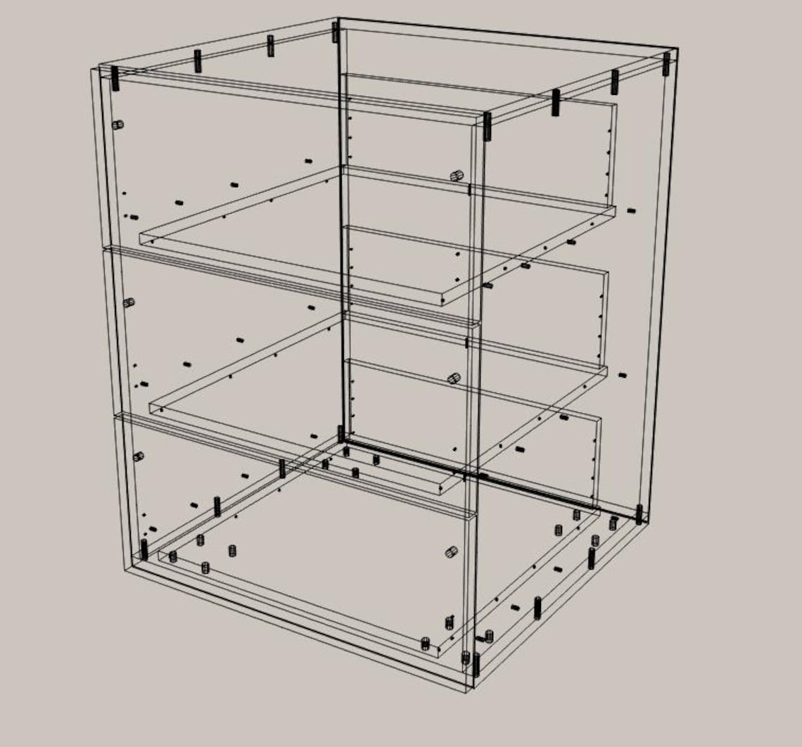 Cabinet, Kitchen, Polyboard, Furniture,3d Plan, Solid Works. - Etsy