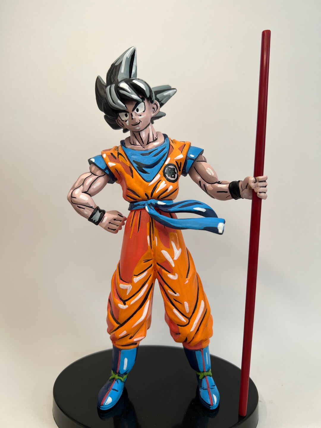 Custom Goku With Power Pole Figure - Hand-repainted Dragon Ball ...