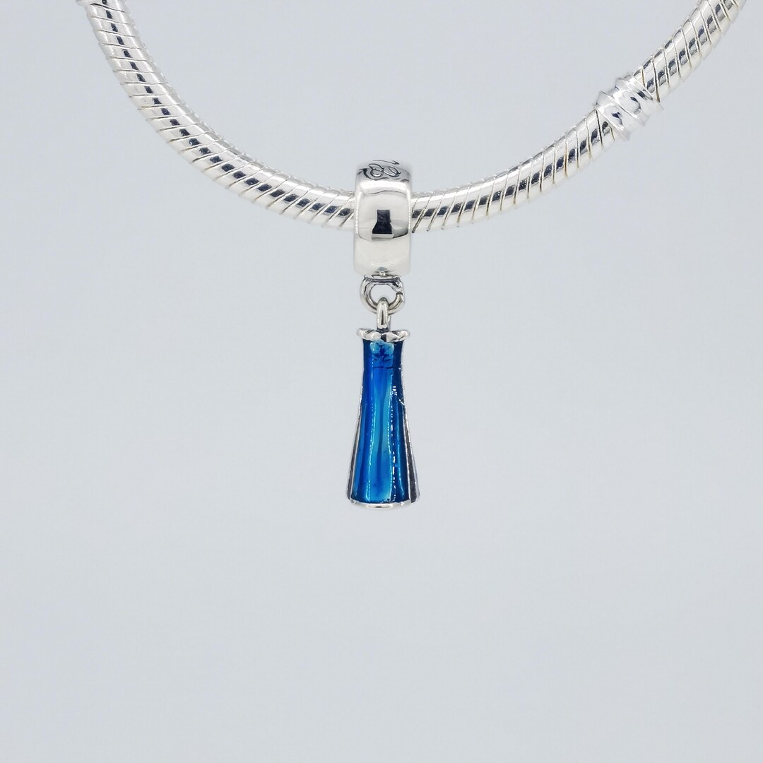 Pandora X Disney Elsa Dress Silver Dangle With Blue Enamel S925 Silver ...