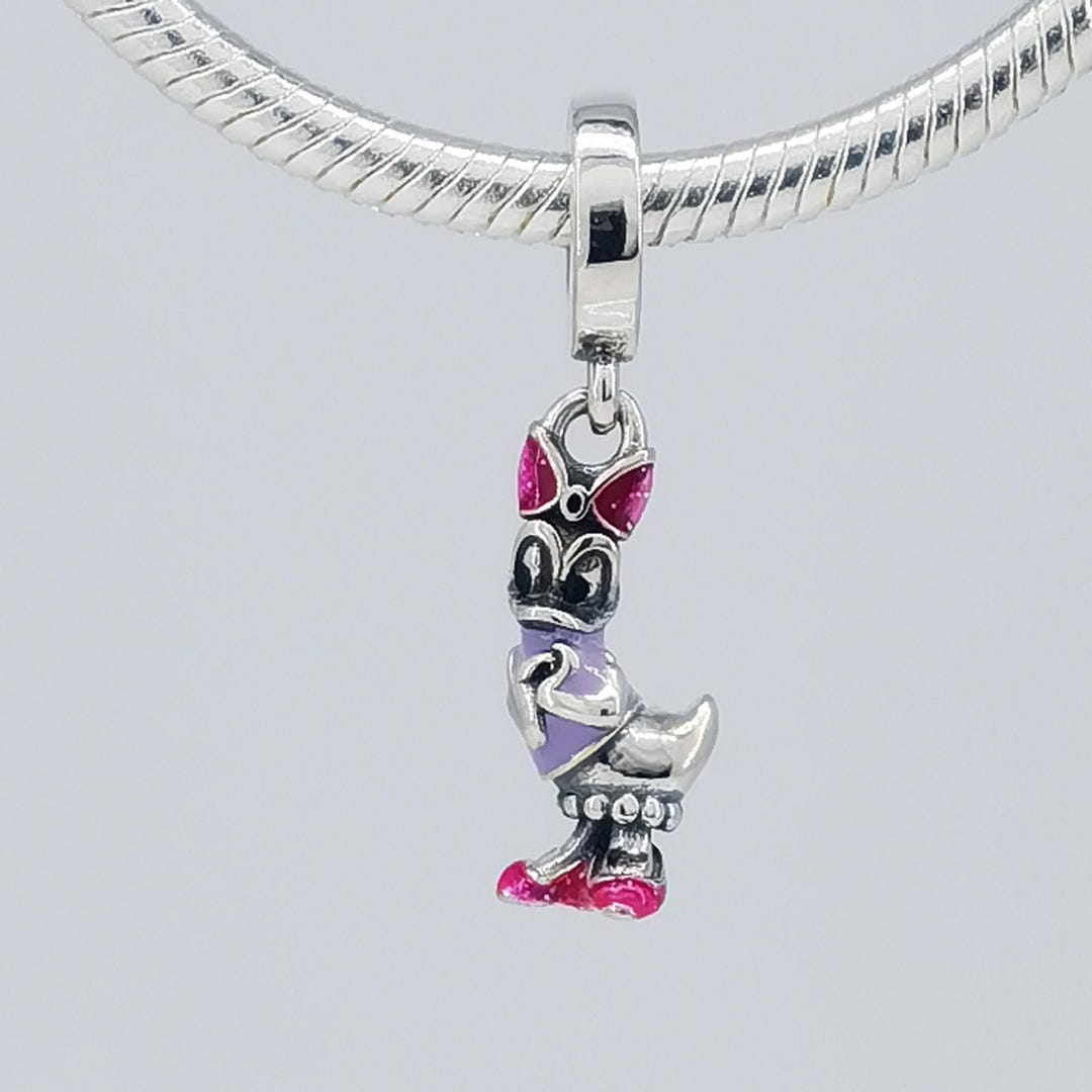 Pandora X Disney Daisy Duck Dangle S925 Silver Charm - Etsy