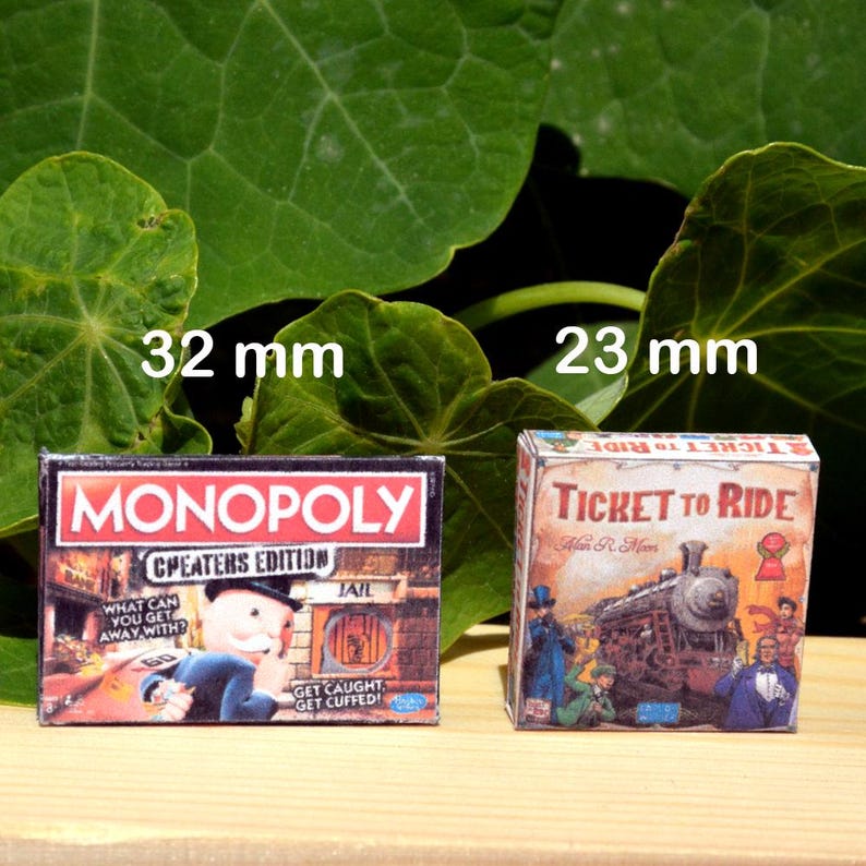 Miniature Board Game Boxes DIY Printable Kit 1:12 Scale – Dollhouse Toy ...
