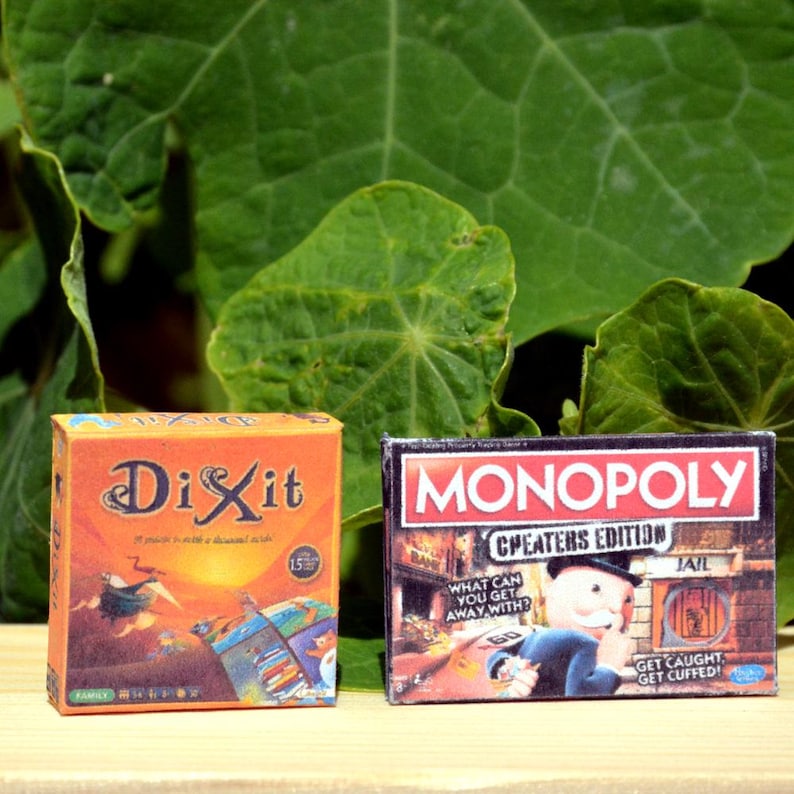 Miniature Board Game Boxes DIY Printable Kit 1:12 Scale – Dollhouse Toy ...