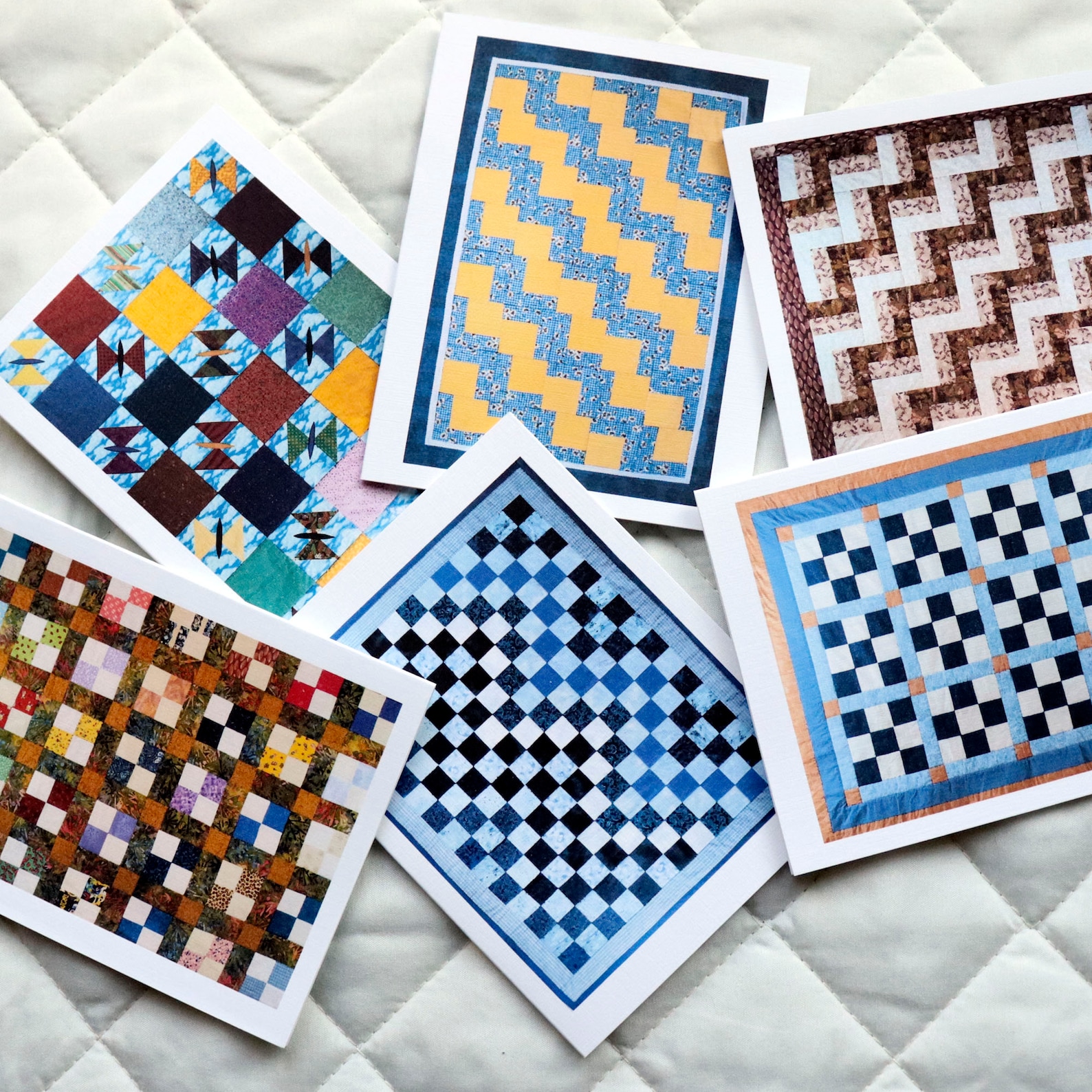 Classic Quilt Note Card Collection; Set of 6 Quilt Note Cards, Quilt ...
