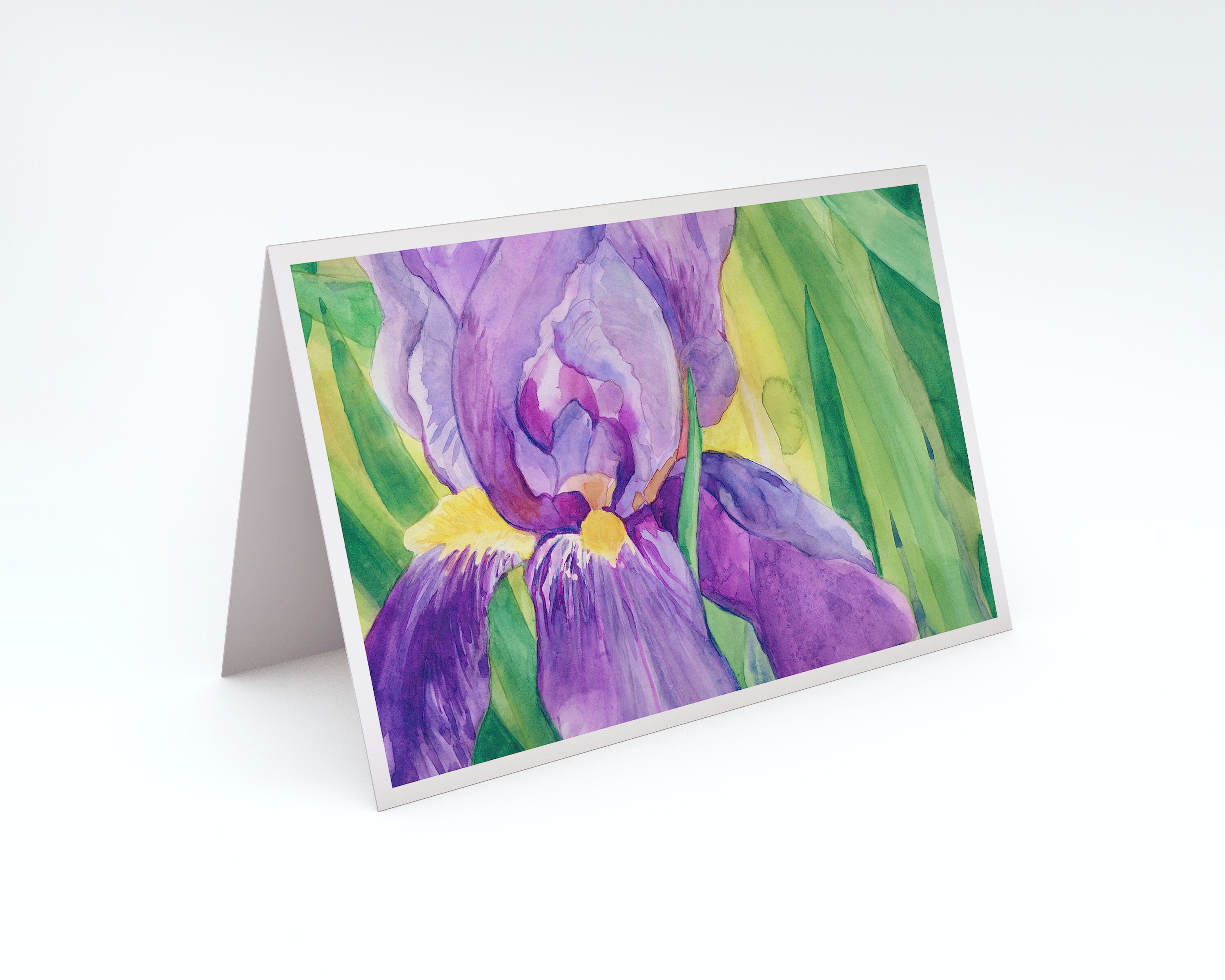 Iris Note Card Set of Eight From Four Original Watercolors - Etsy