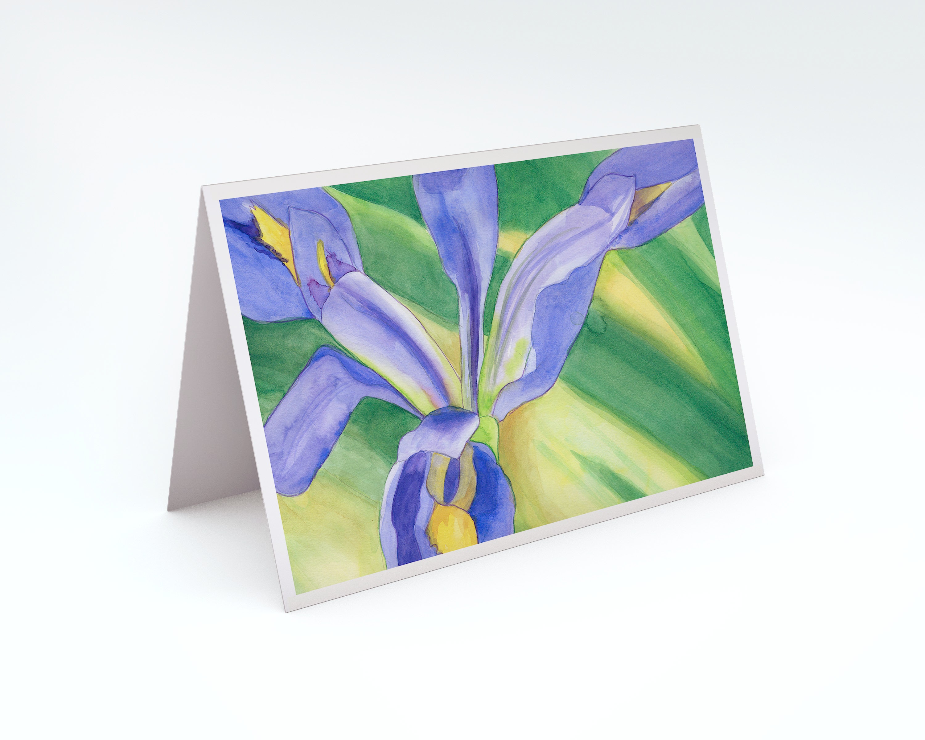 Iris Note Card Set of Eight From Four Original Watercolors - Etsy