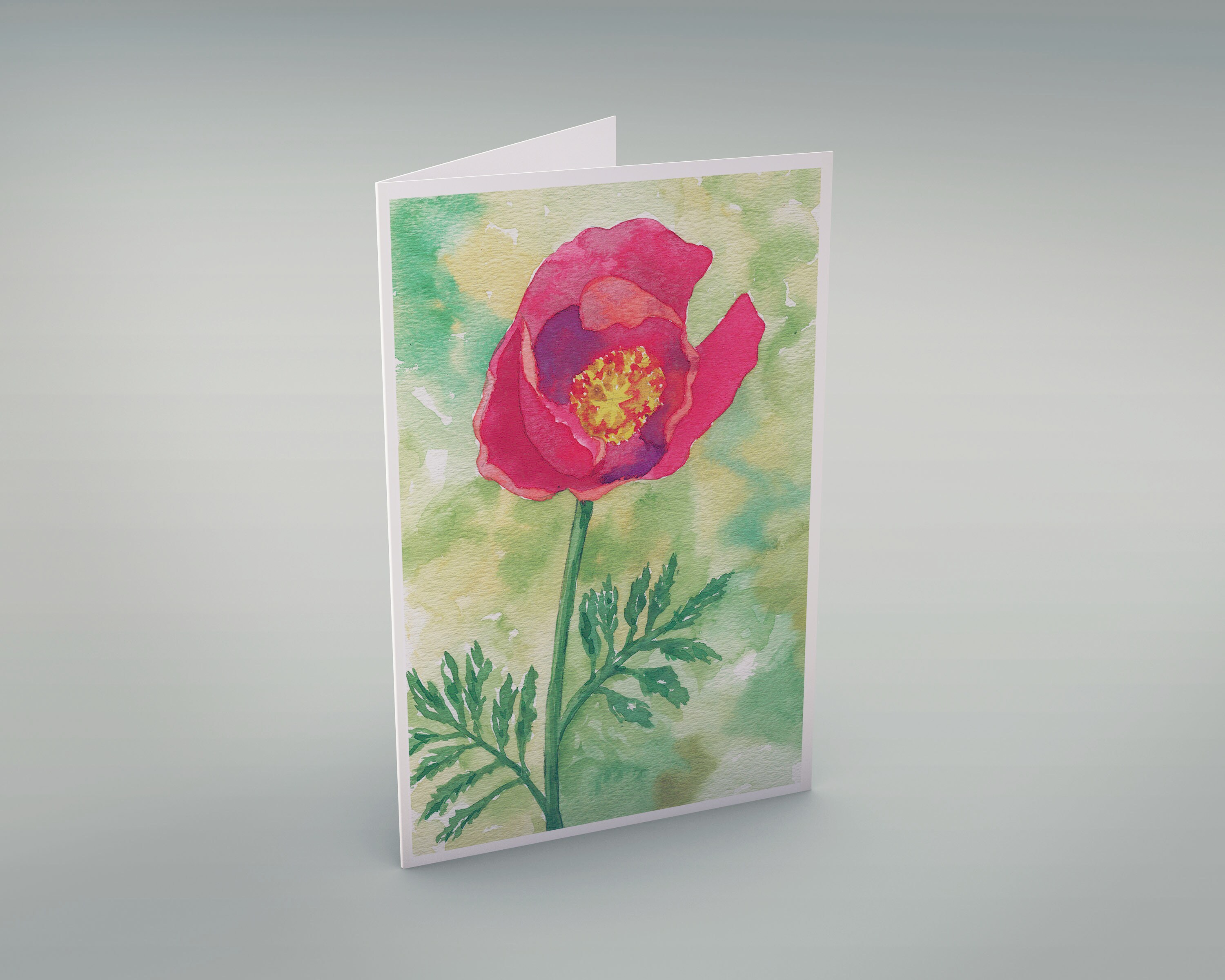 Poppy Note Card Set of Eight From Original Watercolors Poppy - Etsy